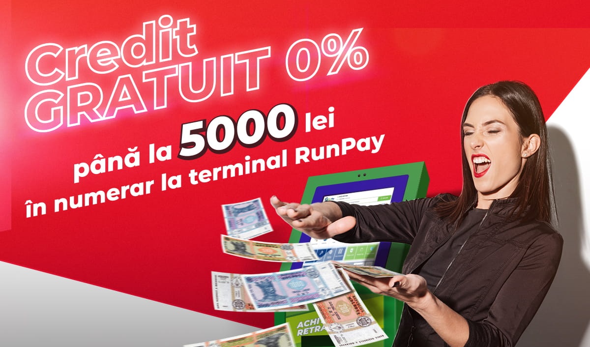 Promoția anului: Credit GRATUIT 0% în numerar, la terminalul RunPay - NewsMaker